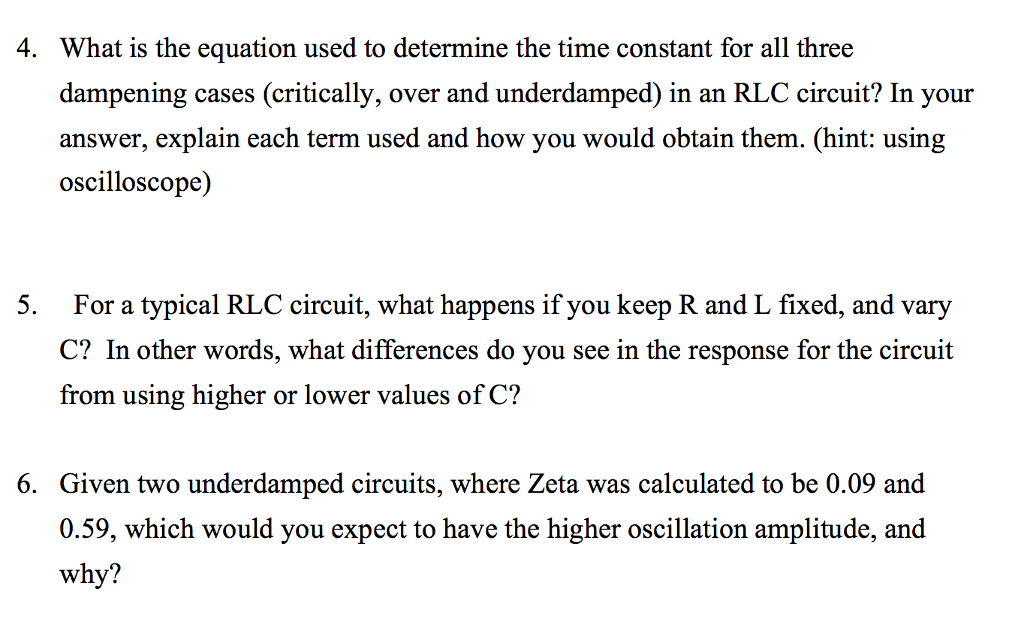 Solved What is the equation used to determine the time | Chegg.com