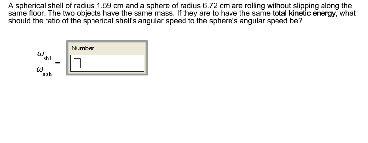 Solved A spherical shell of radius 1.59 cm and a sphere of | Chegg.com