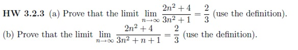 Solved Prove that the limit lim_n rightarrow infinity 2n^2 + | Chegg.com