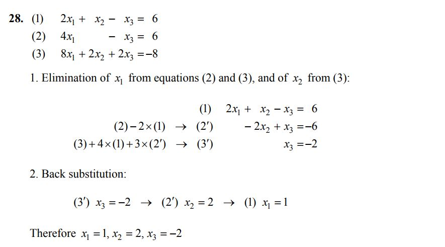Solved Solve the following systems of equations by the Gauss | Chegg.com