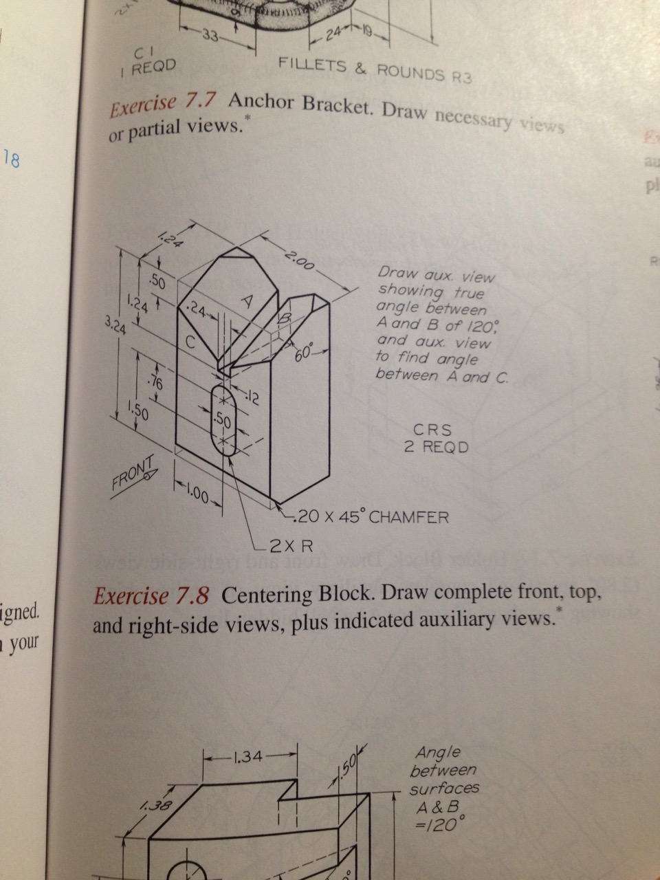 Anchor Bracket. Draw or partial views,*necessary | Chegg.com Anchor Bracket. Draw or partial views,*necessary | Chegg.com