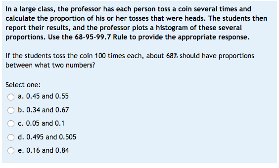 Solved In a large class, the professor has each person toss | Chegg.com
