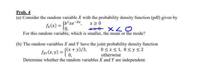 Solved Prob.4 (a) Consider the random variable X with the | Chegg.com