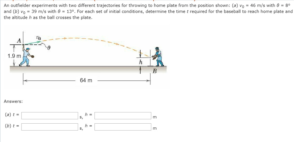Solved An outfielder experiments with two different | Chegg.com