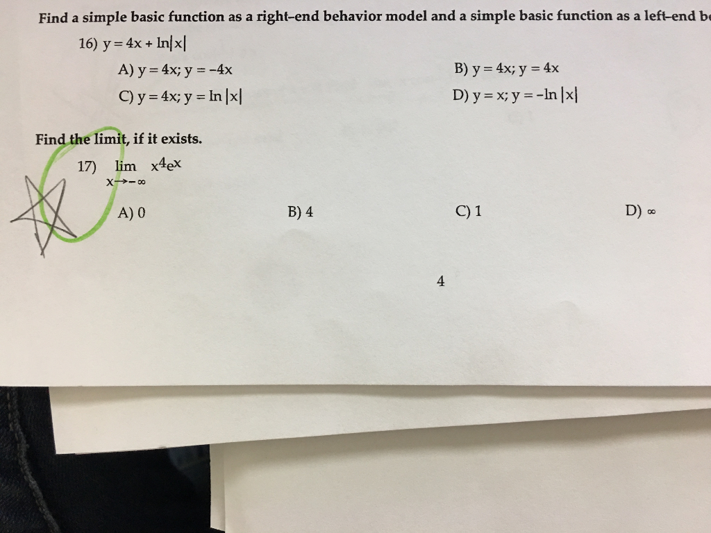 Solved Find a simple basic function as a right-end behavior | Chegg.com