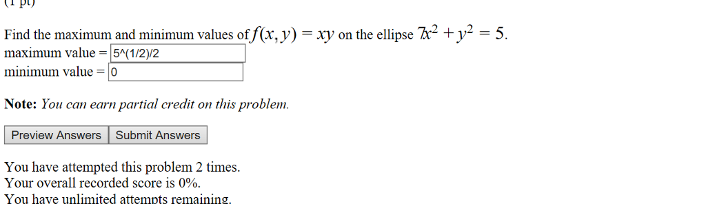Solved Find The Maximum And Minimum Values Of F X Y Xy
