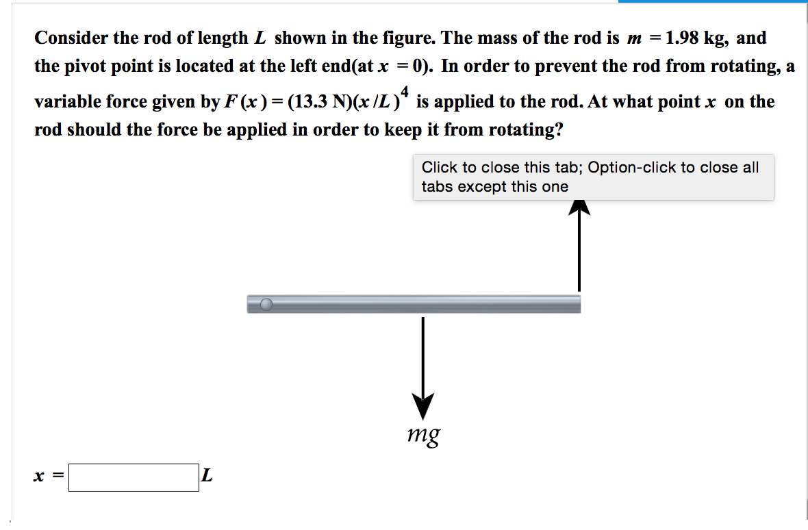 Consider the rod of length L shown in the figure. The | Chegg.com