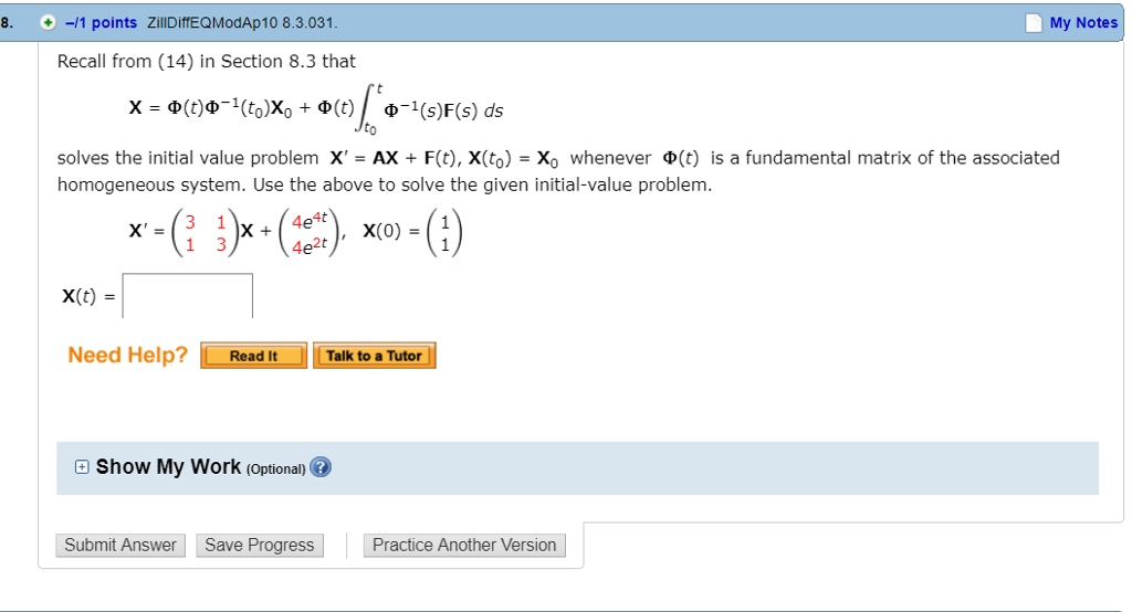 Solved Recall from (14) in Section 8.3 that X = phi (t) | Chegg.com
