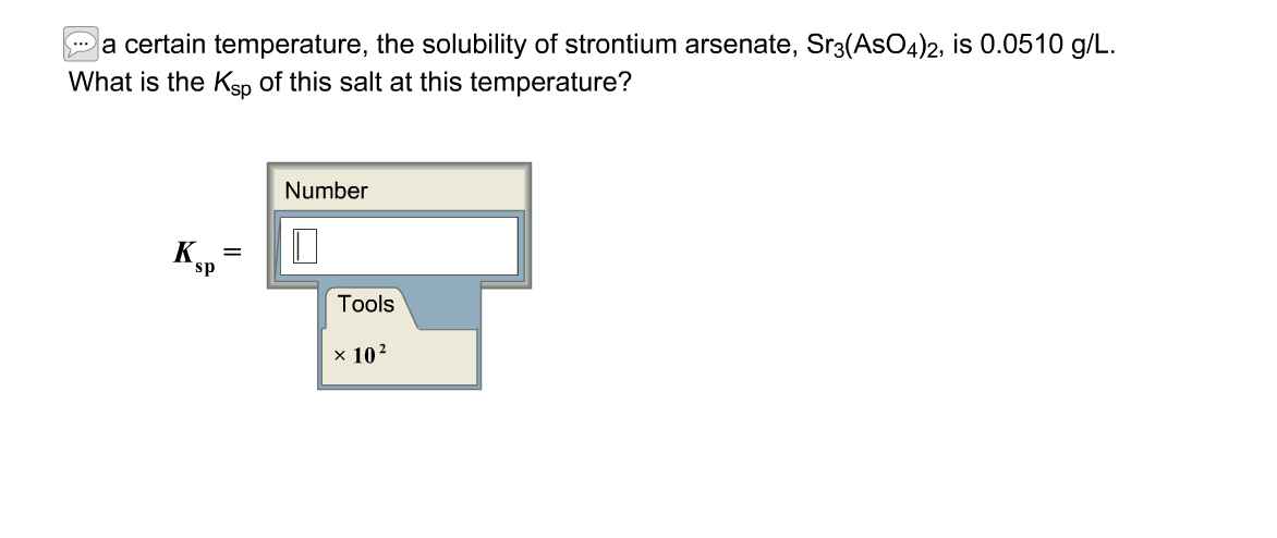 Solved a certain temperature, the solubility of strontium | Chegg.com