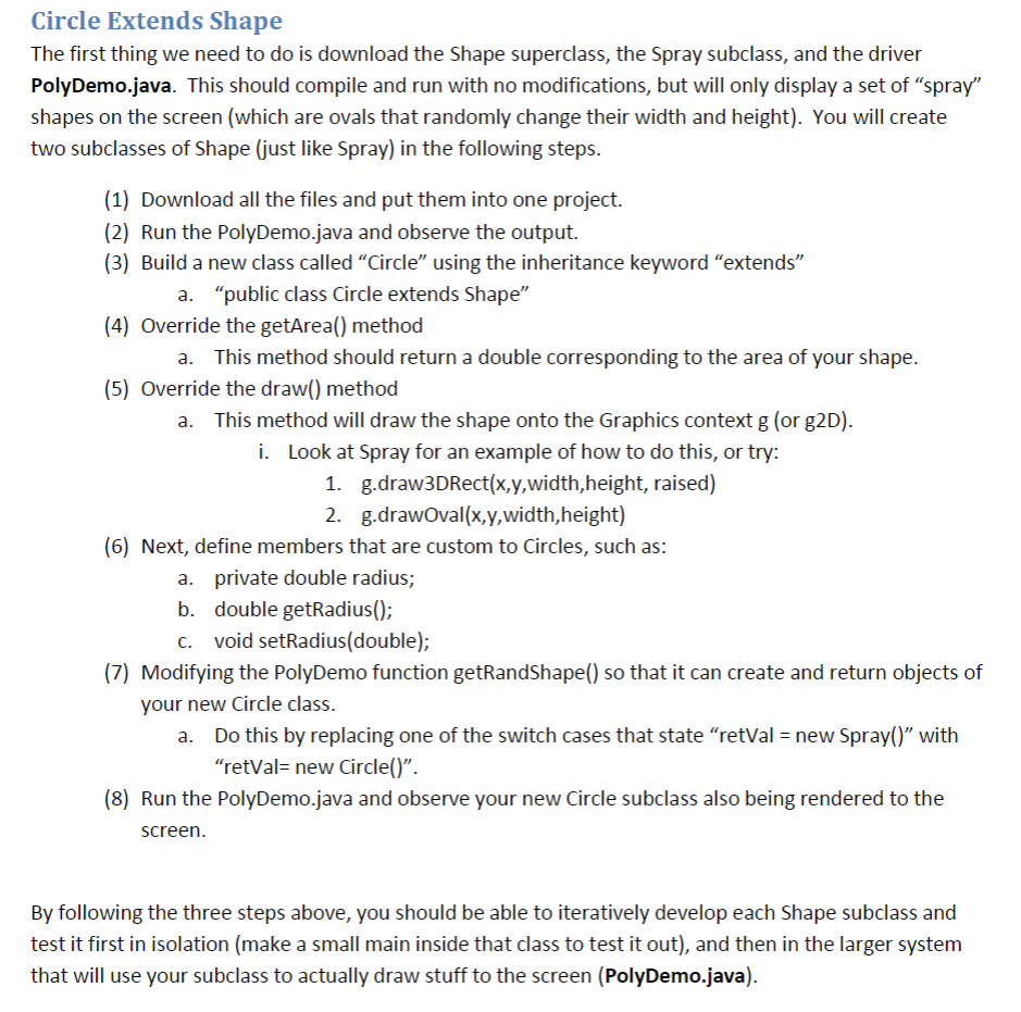 Please help me code the following in: JAVA Please | Chegg.com