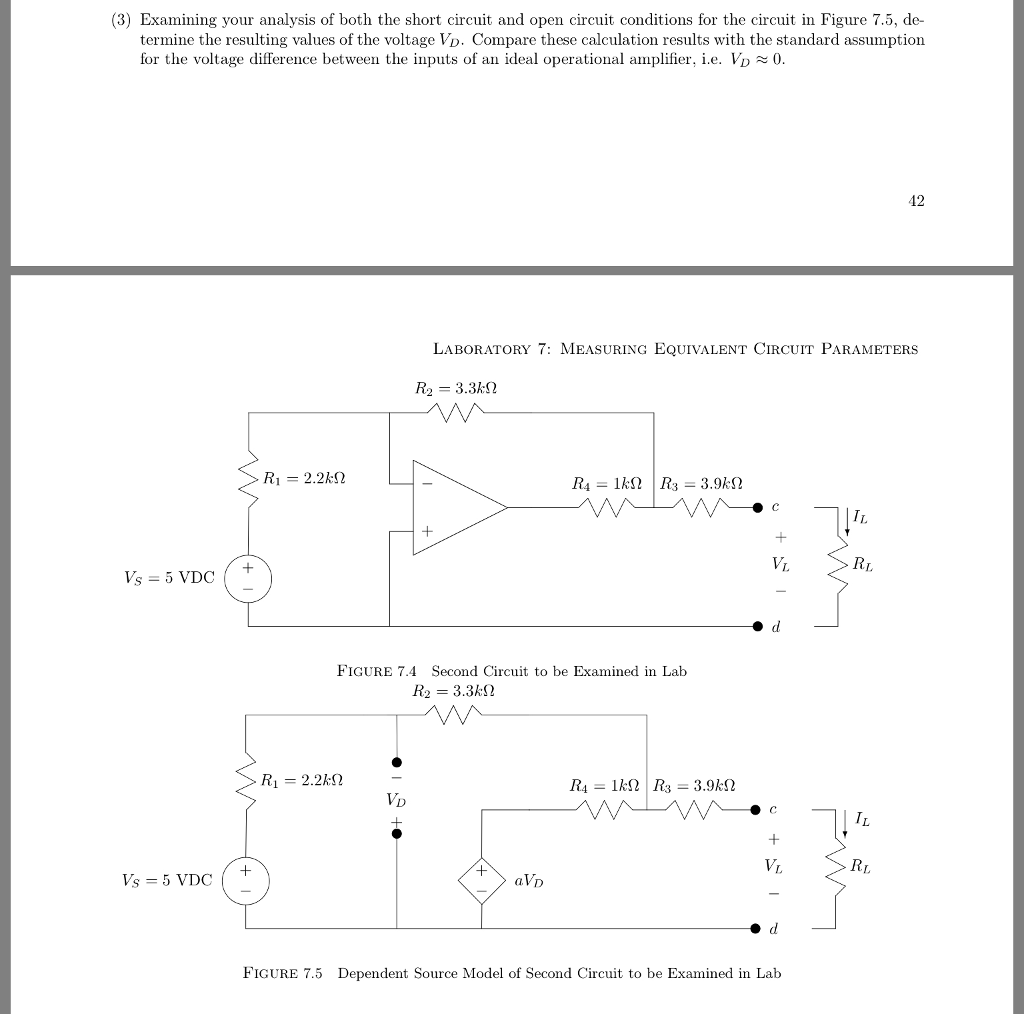 Solved (3) Examining your analysis of both the short circuit | Chegg.com