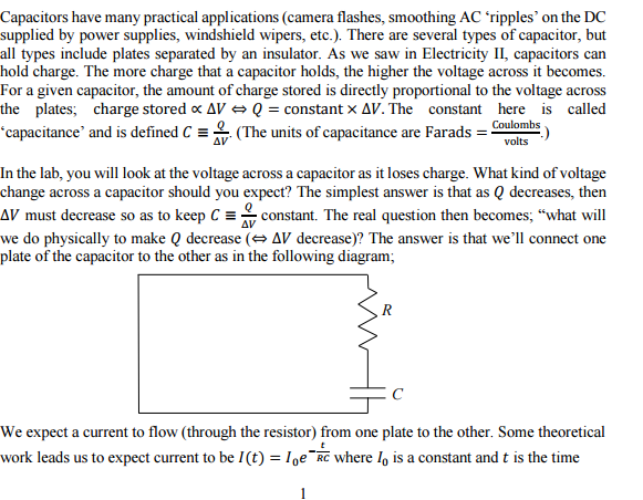 Solved Capacitors have many practical applications (camera | Chegg.com