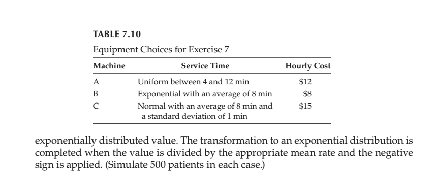 Solved The chief of staff in the emergency room of Exercise | Chegg.com