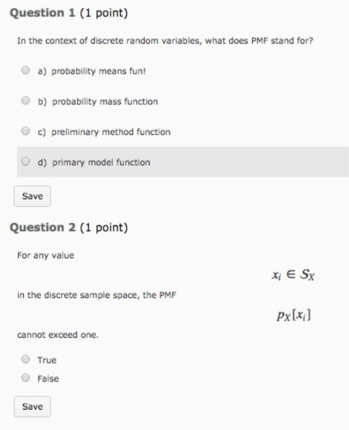 Solved In the context of discrete random variables, what | Chegg.com