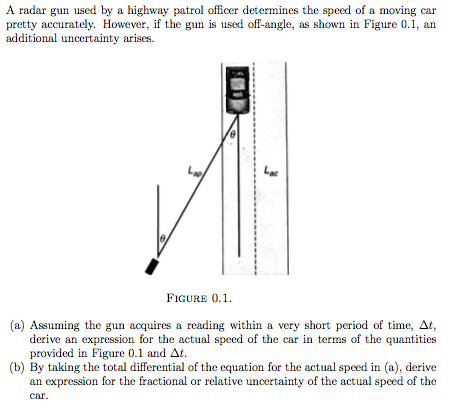 Solved A radar gun used by a highway patrol officer | Chegg.com