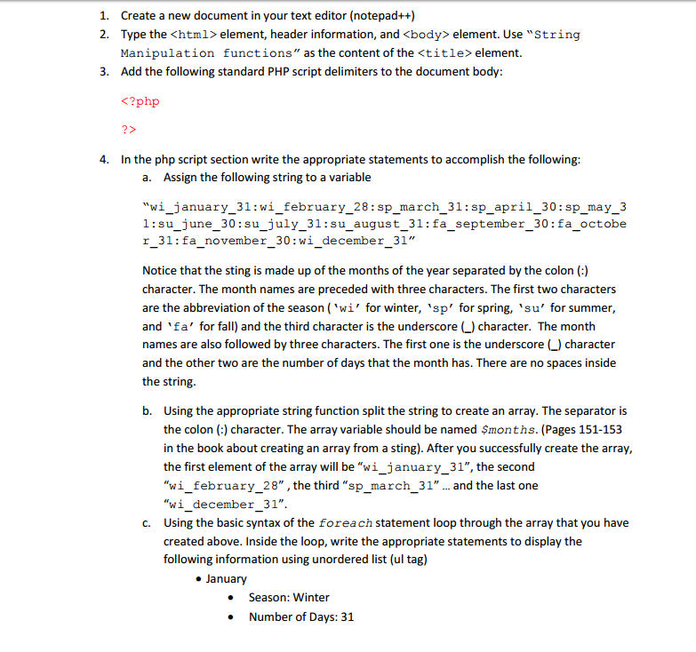 Solved Must be done in PHP. Details below: NOTE: in #4 | Chegg.com