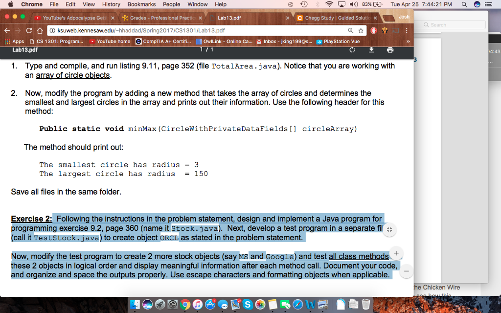 Solved Chrome File Edit View History Bookmarks People Window | Chegg.com