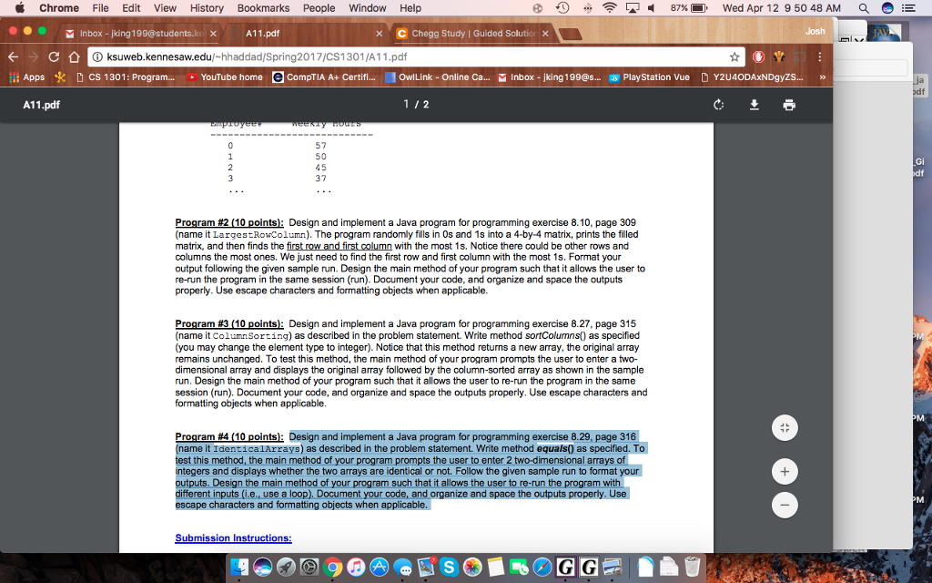 Solved Chrome File Edit View History Bookmarks People Window | Chegg.com
