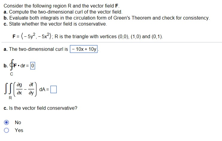 Solved Consider the following region R and the vector field | Chegg.com