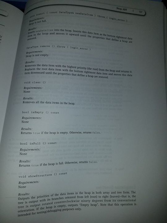 Solved Heap ADT Type. Each data item has heap Data items | Chegg.com