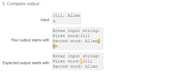 Solved Please correct my code to reflect the expected | Chegg.com