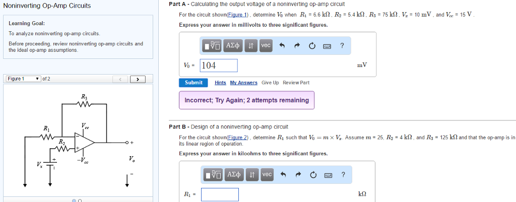 Solved Noninverting Op-Amp Circuits Learning Goal: To | Chegg.com