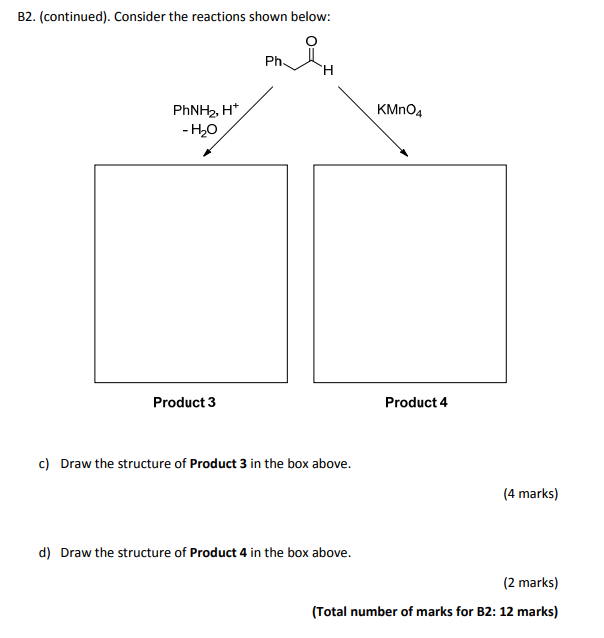 Solved B2. (continued). Consider the reactions shown below: | Chegg.com