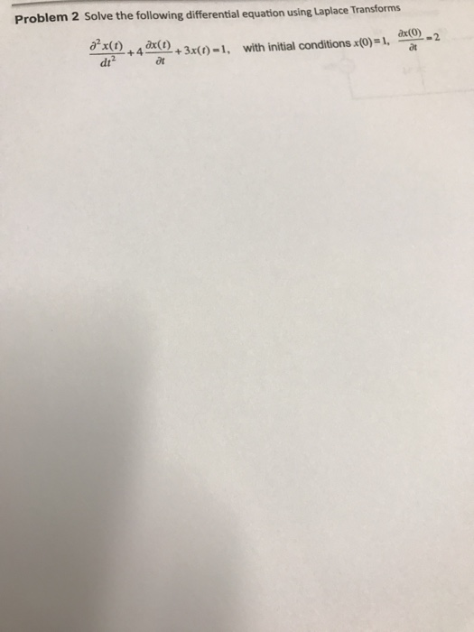 Solved Solve the following differential equation using | Chegg.com