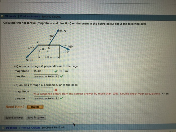 Solved Calculate the net torque (magnitude and direction) on | Chegg.com