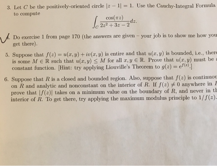 Solved 3. Let C be the positively-oriented circle lz -1l 1. | Chegg.com