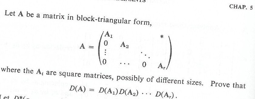 Let A Be A Matrix In Block Triangular Form A