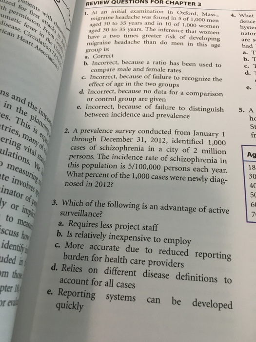 Solved epidemiology | Chegg.com
