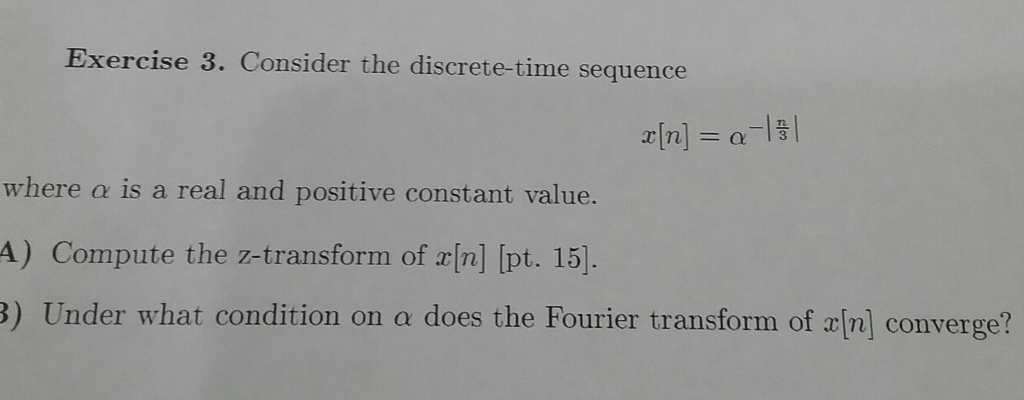 Solved Consider the discrete-time sequence x[n] = | Chegg.com