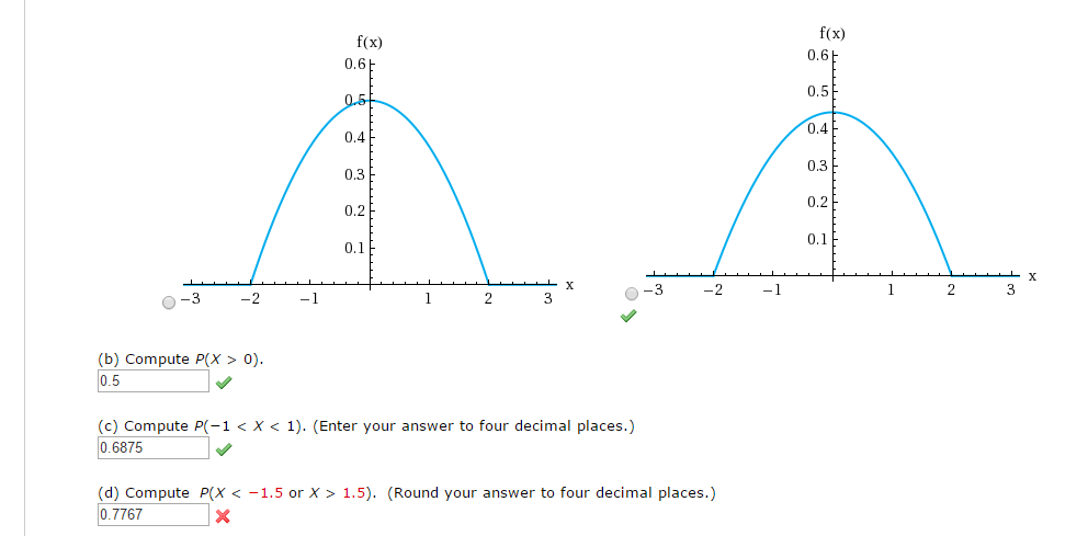 Solved (b) Compute P(X > 0). (c) Compute P(-1