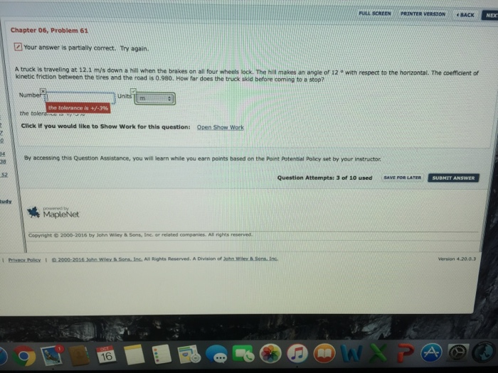 Solved FULL scREEN PRINTER VERSION BACK Chapter 06, Problem | Chegg.com