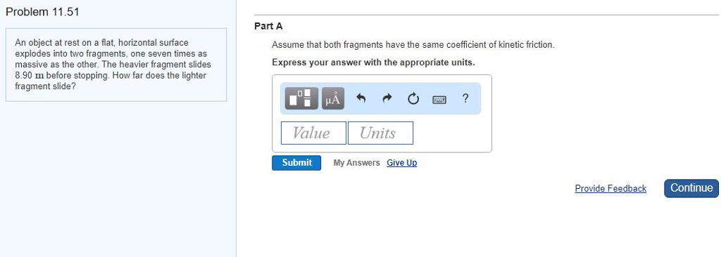 Solved Problem 11.51 Part A An object at rest on a flat, | Chegg.com