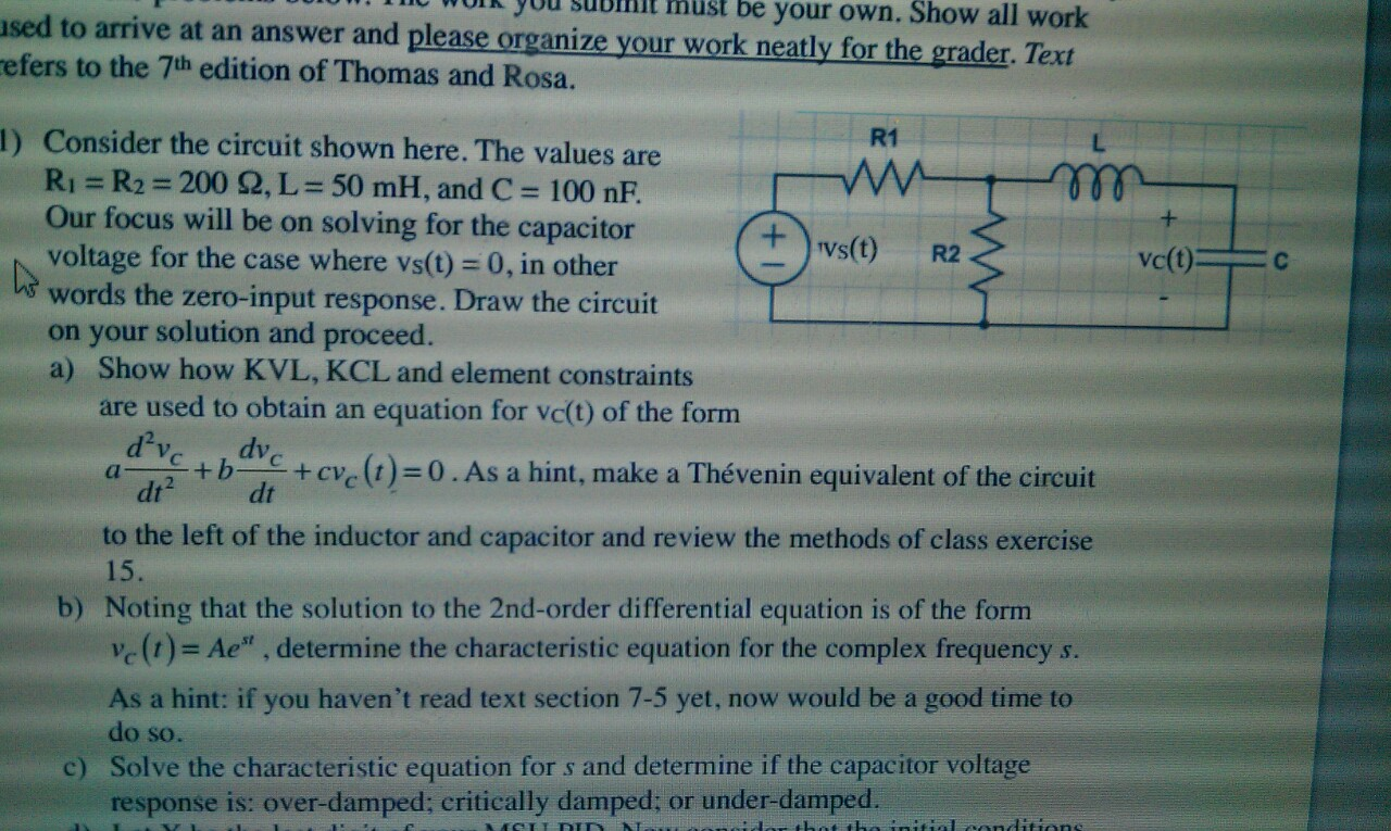 Solved Consider the circuit shown here. The values are R1 = | Chegg.com