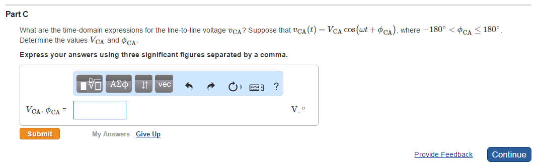 Solved The time-domain expressions for three line-to-neutral | Chegg.com