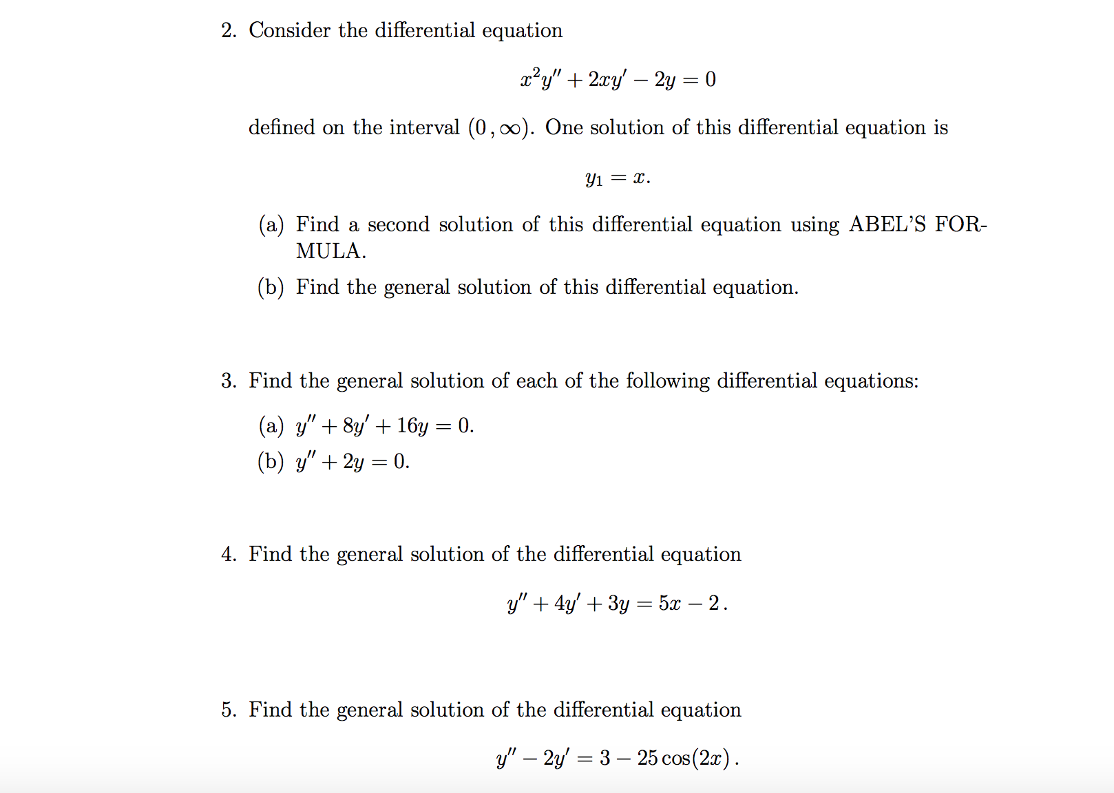 Solved Consider The Differential Equation X 2y 2 Xy