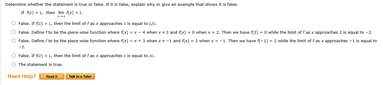 Solved Determine whether the statement is true or false. If | Chegg.com