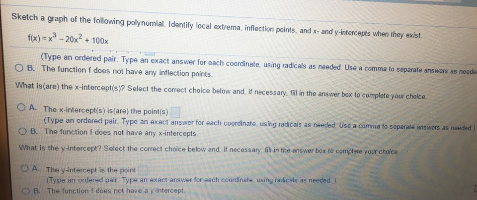 Solved Sketch a graph of the following polynomial Identify | Chegg.com