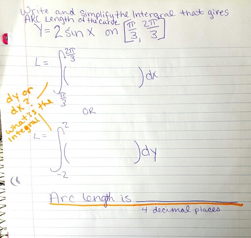 Solved Write and simplify the integral that gives ARC length | Chegg.com