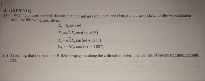 Using the phasor method. determine the resultant | Chegg.com