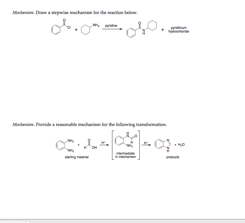 Mechanism. Draw a stepwise mechanism for the reaction | Chegg.com