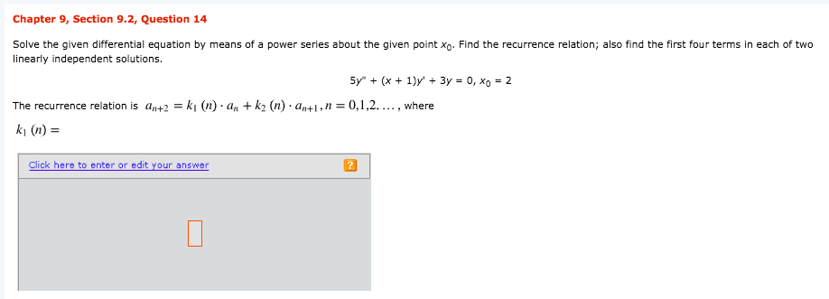 Solved Chapter 9, Section 9.2, Question 14 Solve the given | Chegg.com