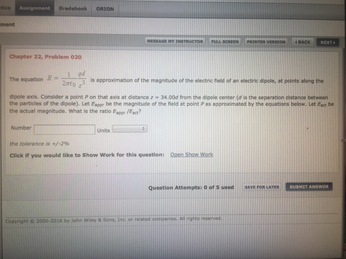 Solved tice Assignment Gradebook ORION ment NEXT Chapter 22, | Chegg.com