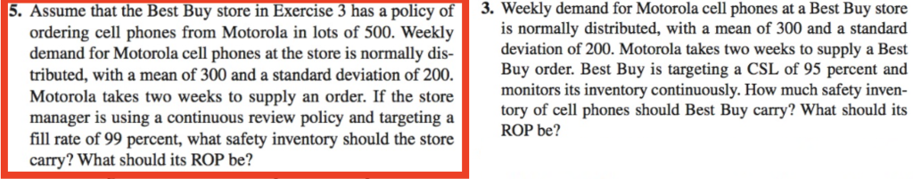 Solved 5. Assume that the Best Buy store in Exercise 3 has a | Chegg.com