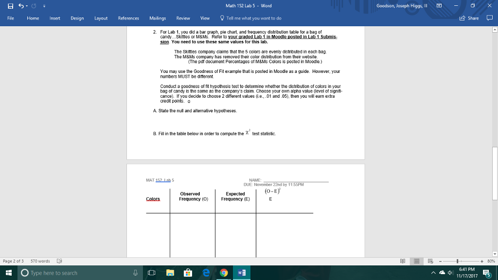 Solved Math 152 Lab 5 - Word Goodson, Joseph Higgs, 11 困 -0 | Chegg.com