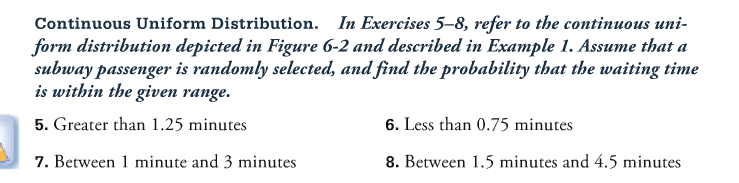 Solved Continuous Uniform Distribution In Exercises 5-8, | Chegg.com