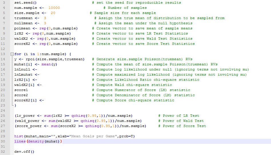 Solved R program to find Size and Power of Likelihood Ratio, | Chegg.com